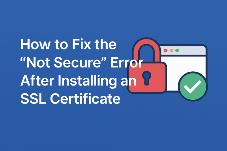 How to Fix the “Not Secure” Error After Installing an SSL Certificate ...